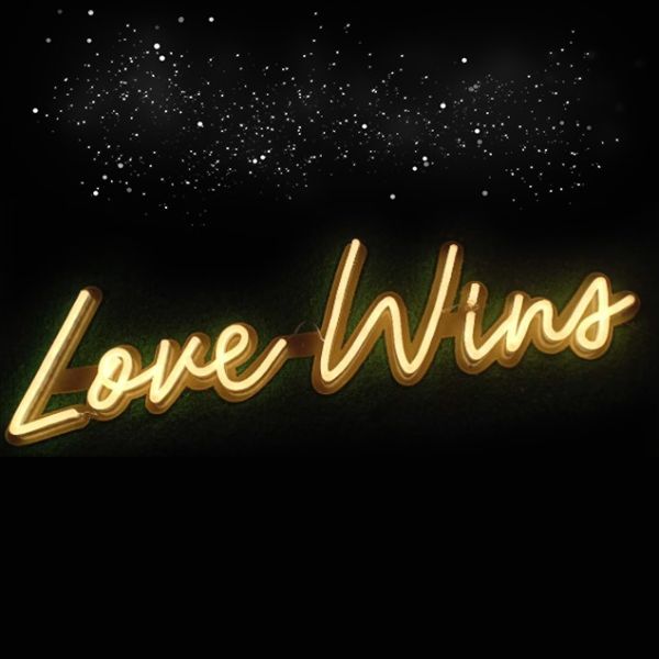 Love Wins LED Neon Sign for Weddings & Home Decor