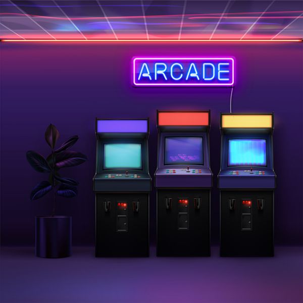 Retro Arcade Neon Sign for Gamers | Arcade & Games Room Wall Sign
