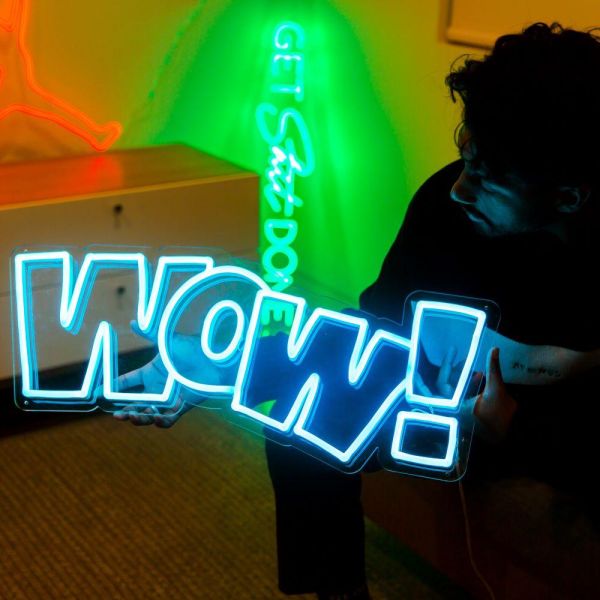 WOW! Neon Light Sign in LED Flex | Custom Neon Signs for Sale
