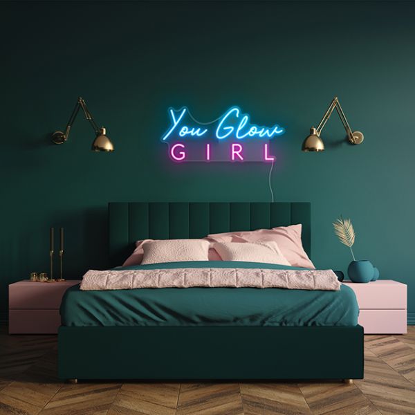 You Glow Girl LED Neon Sign | Self Belief Quotes by CUSTOM NEON®